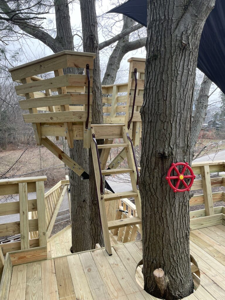 Backyard Pirate Ship Treehouse - Tree Top Builders