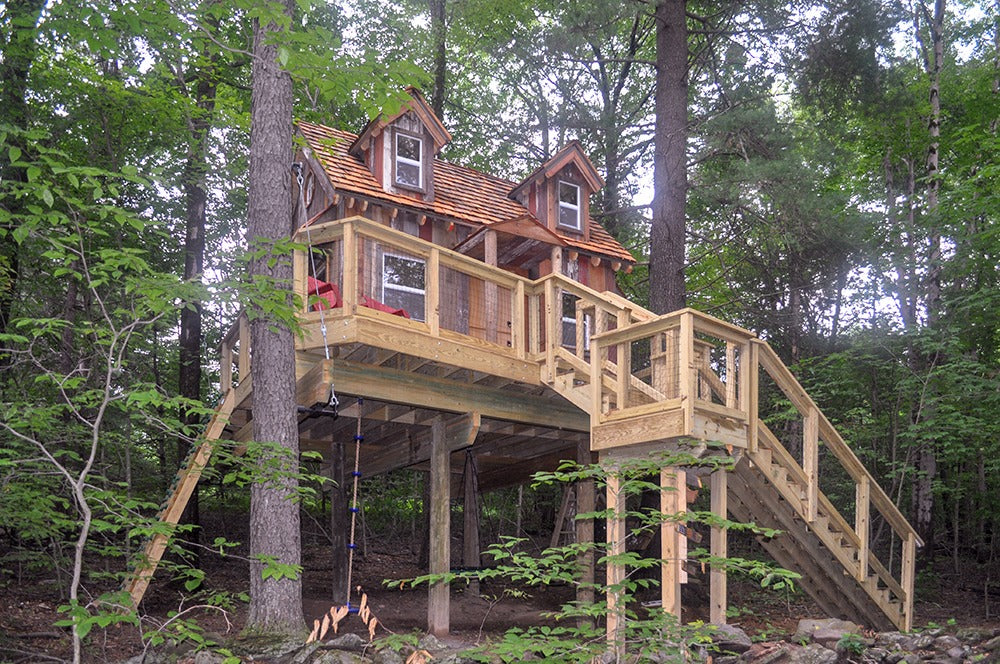 Catskills Clubhouse Treehouse - Tree Top Builders